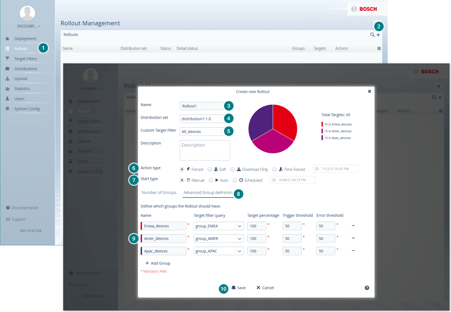 Rollout an update to many devices - Developer Bosch IoT Suite