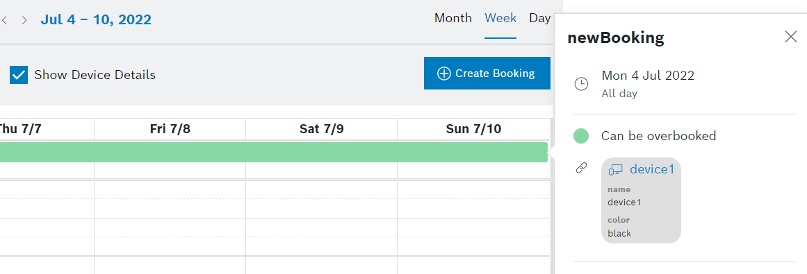 Bosch IoT Insights: Calendar Widget supports device details content and ...